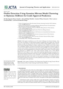 Outlier Detection Using Gaussian Mixture Model Clustering to Optimize XGBoost for Credit ...